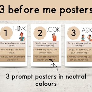 Three Before Me Posters | Classroom Posters | Classroom Management ...