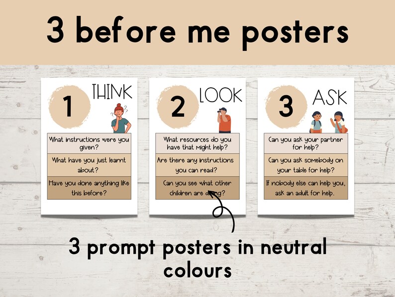 Three Before Me Posters | Classroom Posters | Classroom Management ...