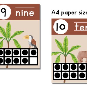 Cute Watercolour Jungle Animal Number Poster | Classroom Poster ...
