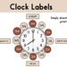 Clock Labels Neutral | Neutral Classroom Decor | Clock Numbers Bundle ...