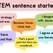 STEM Sentence Stems | Classroom Sentence Starters | Classroom Talk ...