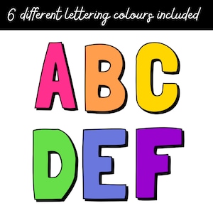 Bulletin Board Letters | Rainbow Classroom Decor | Classroom Display ...