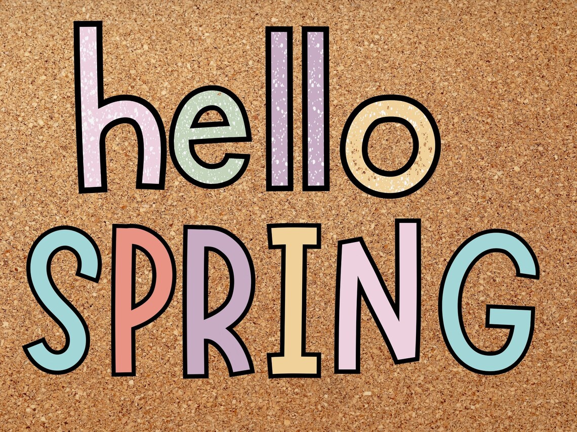 Bulletin Board Lettering Set Pastel Colour Classroom - Etsy