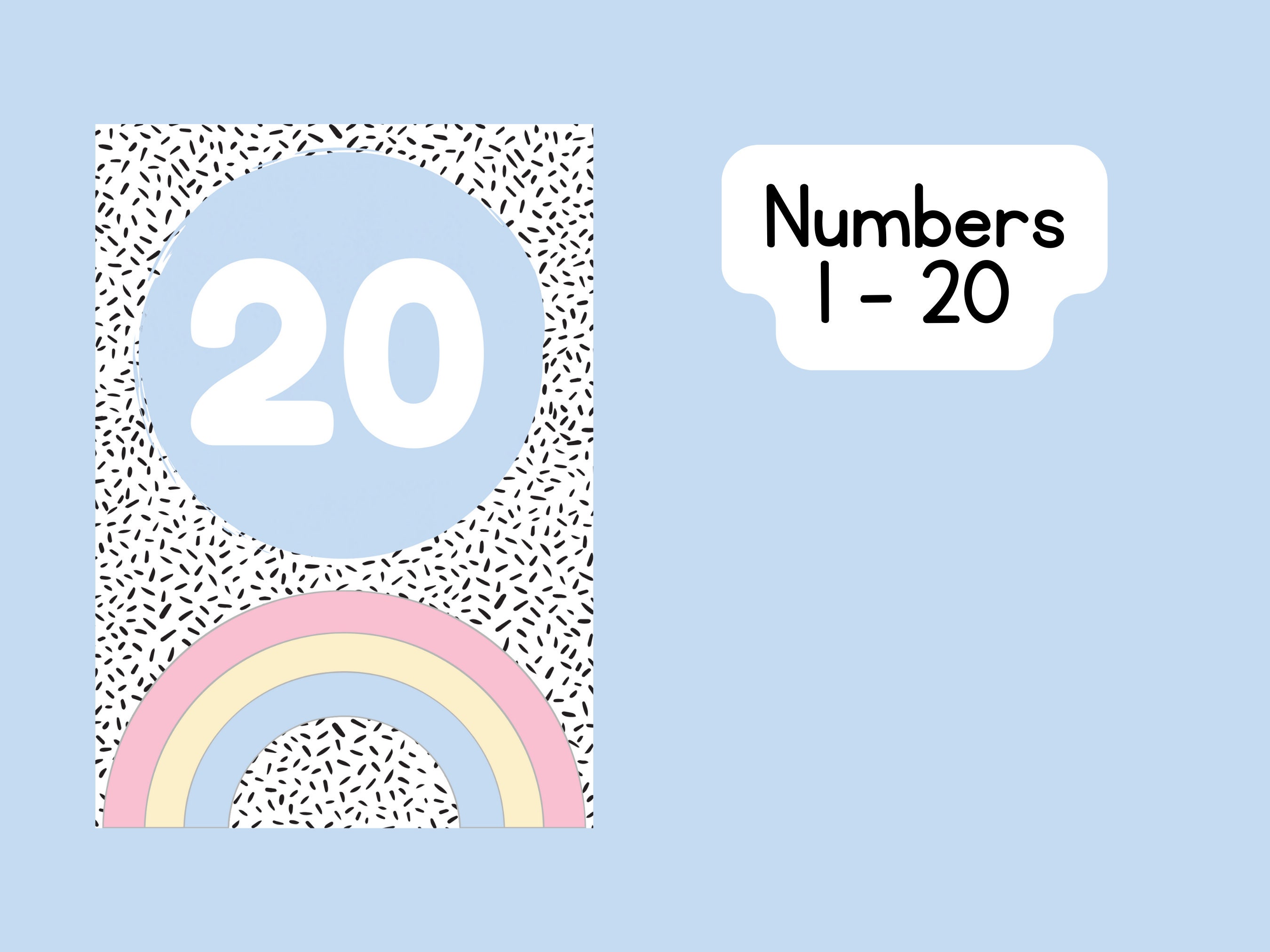 RAINBOW NUMBER POSTER | Boho Classroom Decor | Pastel Colour - Etsy
