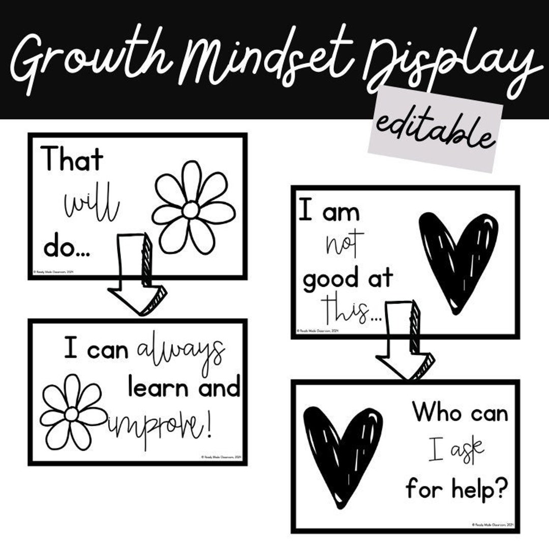 Growth Mindset Display | Positive Mindset | Classroom Display ...