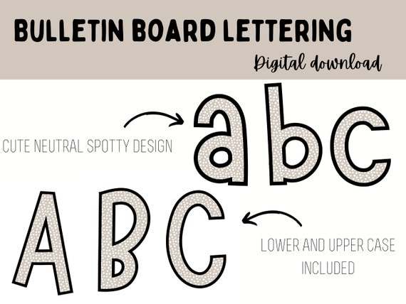 Bulletin Board Boho Classroom Decor Lettering Set - Etsy