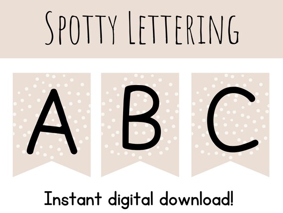 Bulletin Board Lettering Set Boho Decor Neutral Colours | Etsy