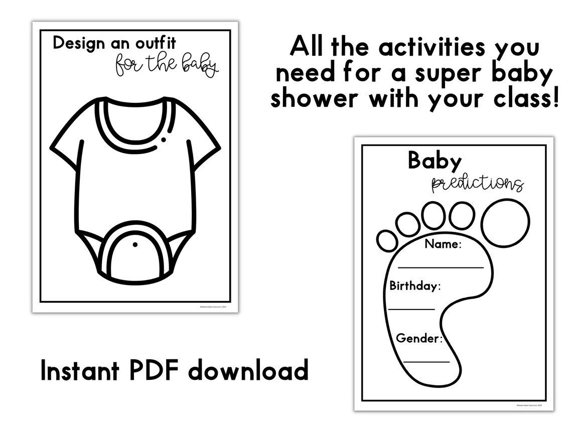 Classroom Baby Shower Activities | Elementary Classroom | Classroom ...