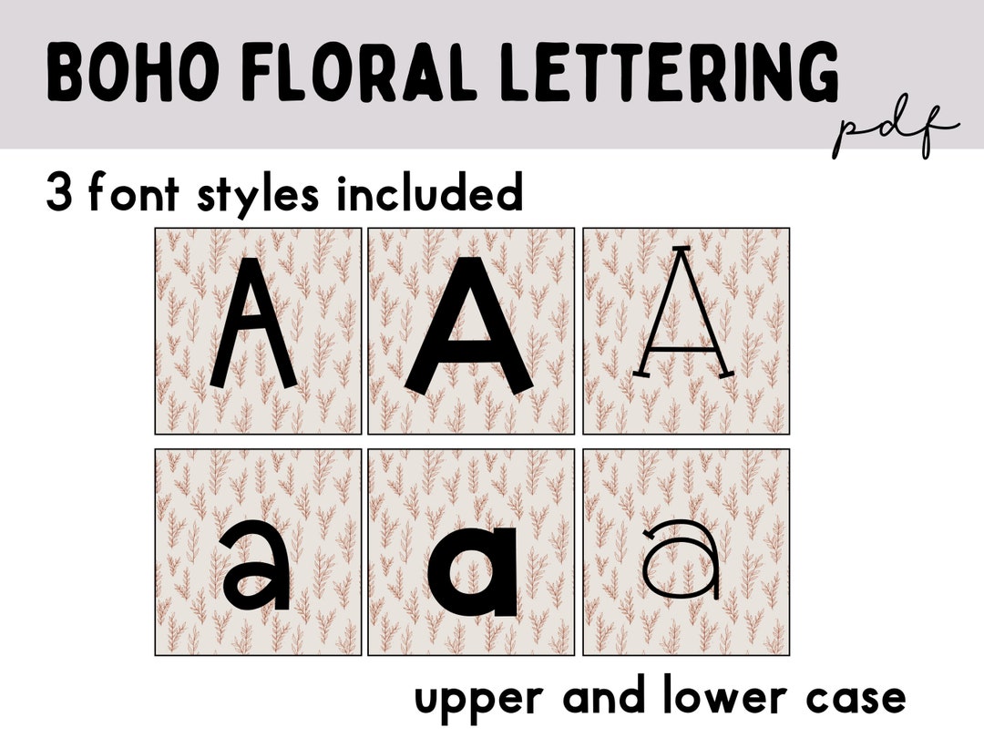 Bulletin Board Lettering Set | Elementary Classroom Decor | Boho ...