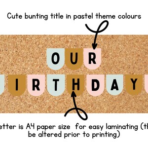 Classroom Birthday Display | Classroom Decor | Boho Classroom | Rainbow ...