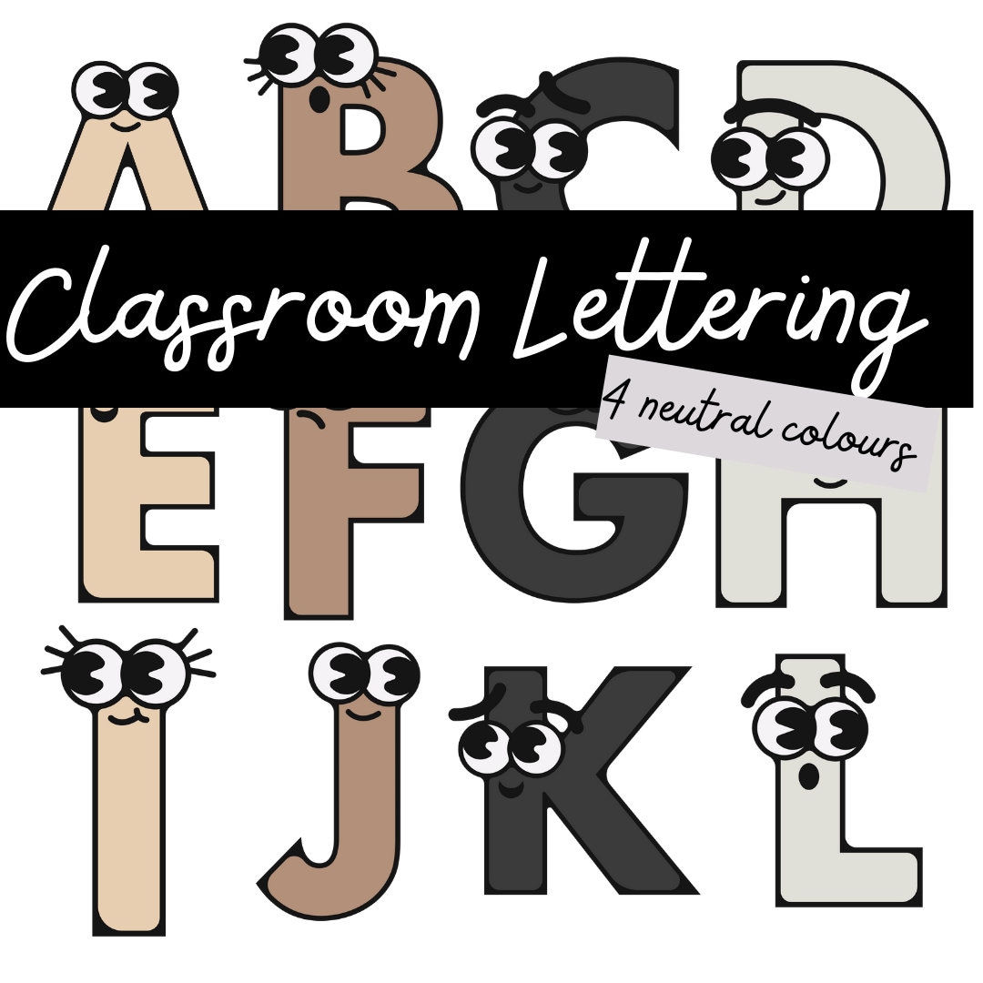 Bulletin Board Letters | Boho Classroom Decor | Neutral Classroom ...