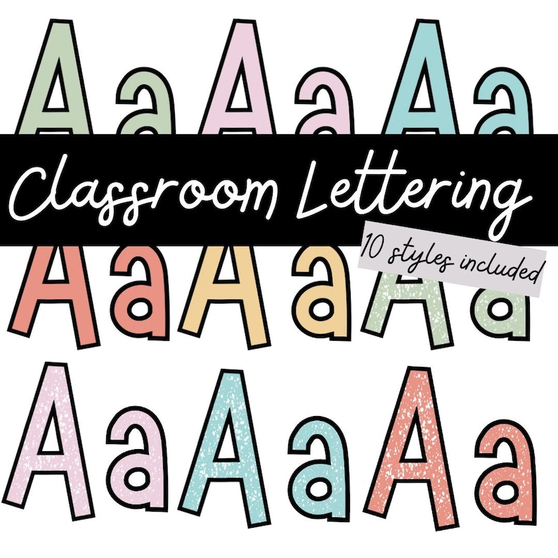 Bulletin Board | Lettering Set | Pastel Colour | Elementary Classroom ...