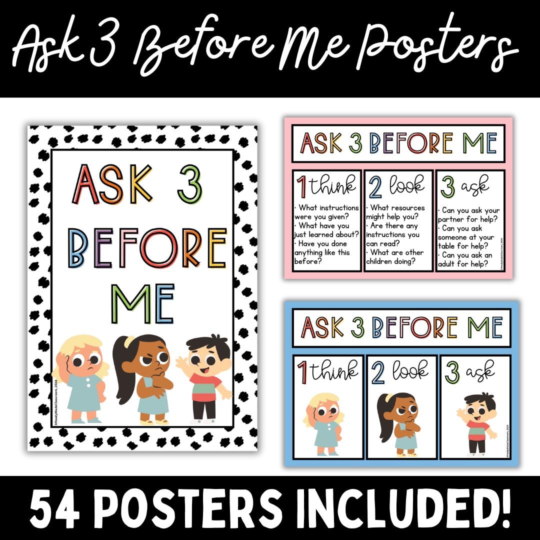 3 Before Me Posters | Classroom Posters | Classroom Decor | Classroom ...