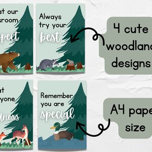 CLASSROOM POSTERS EDITABLE | Classroom Decor | Woodland Decor ...