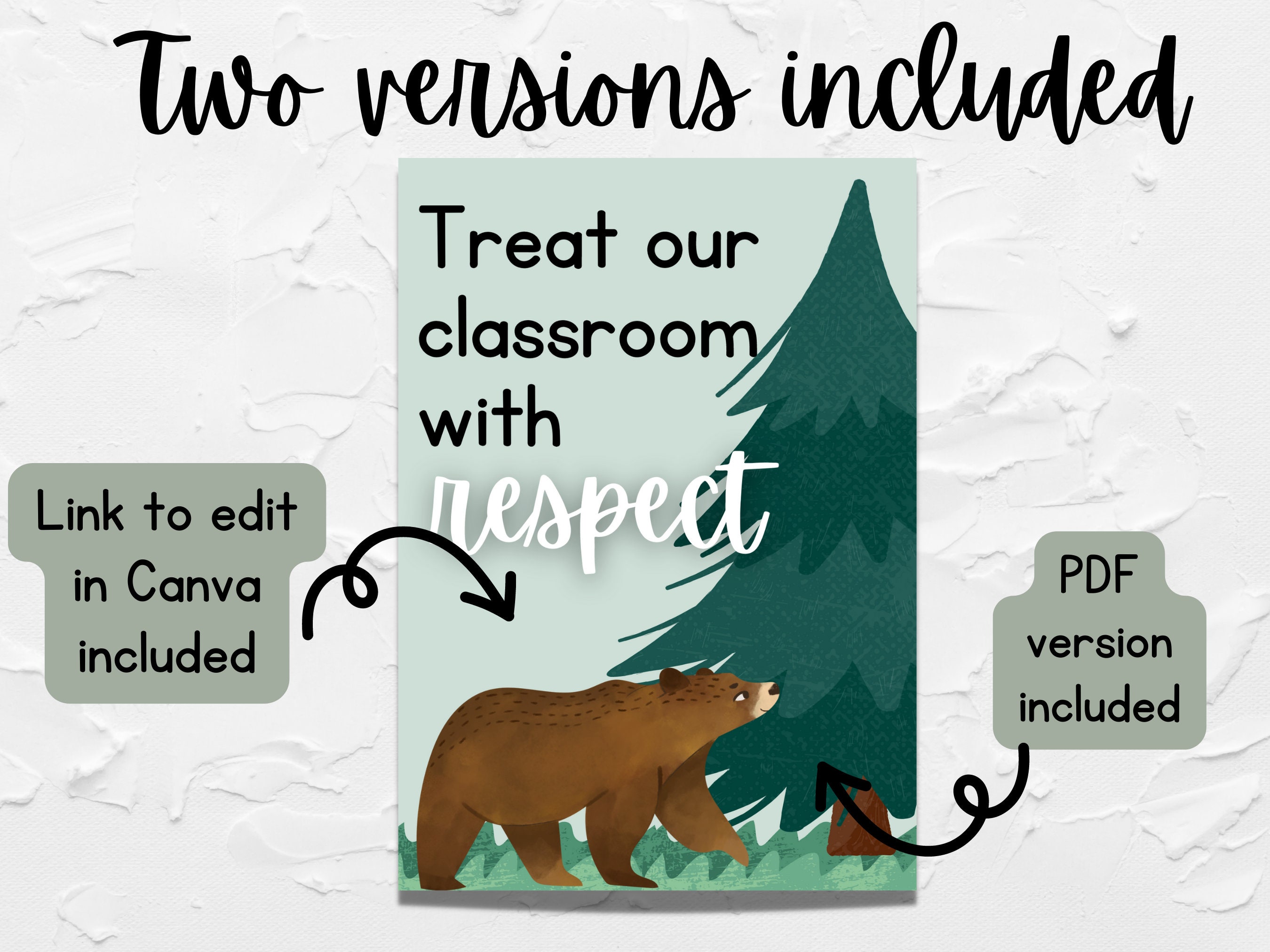 CLASSROOM POSTERS EDITABLE Classroom Decor Woodland Decor Classroom ...