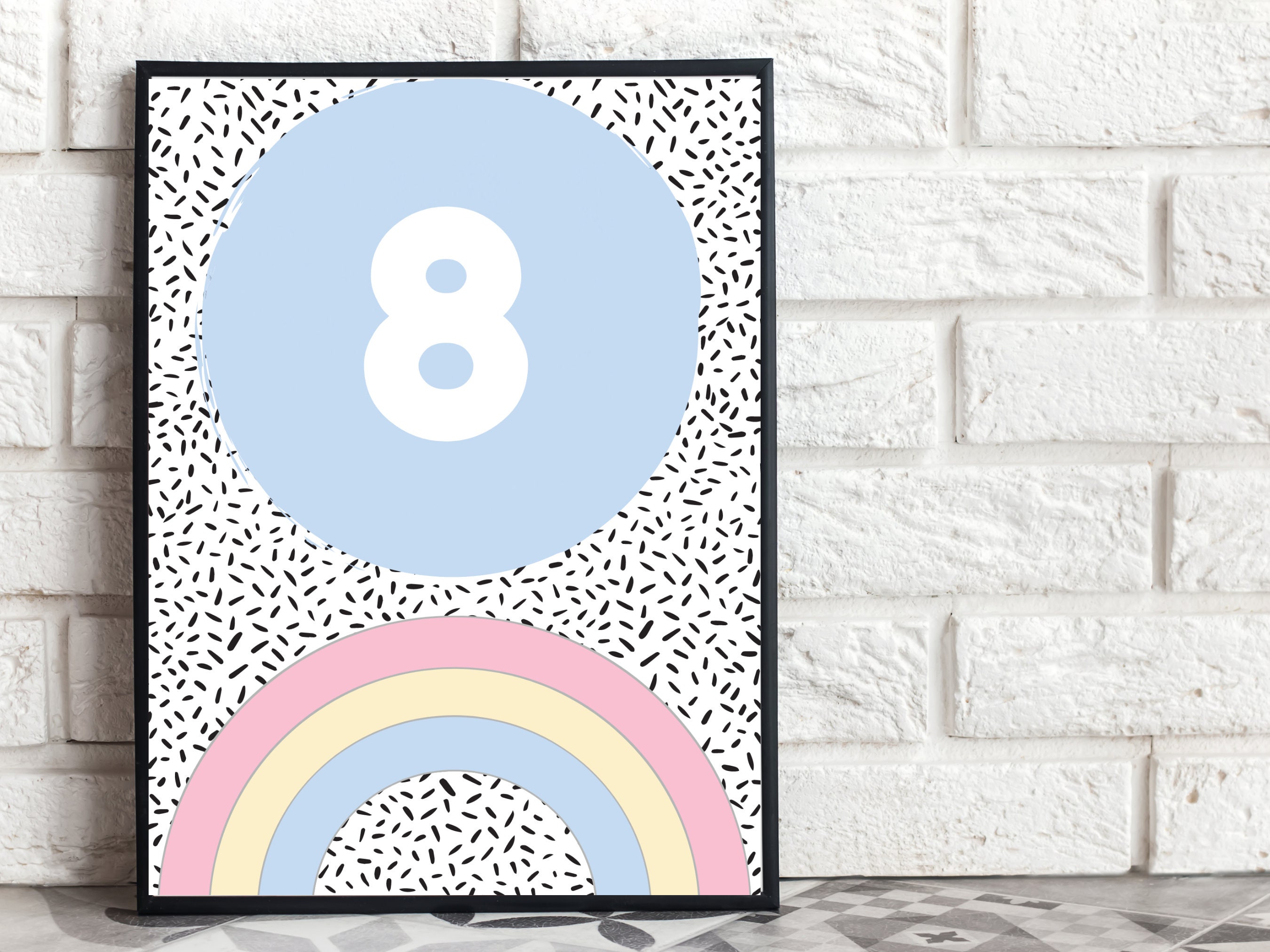 RAINBOW NUMBER POSTER | Boho Classroom Decor | Pastel Colour - Etsy
