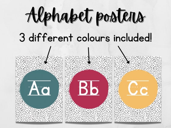 ALPHABET POSTERS ABC Classroom Posters Letters Classroom - Etsy