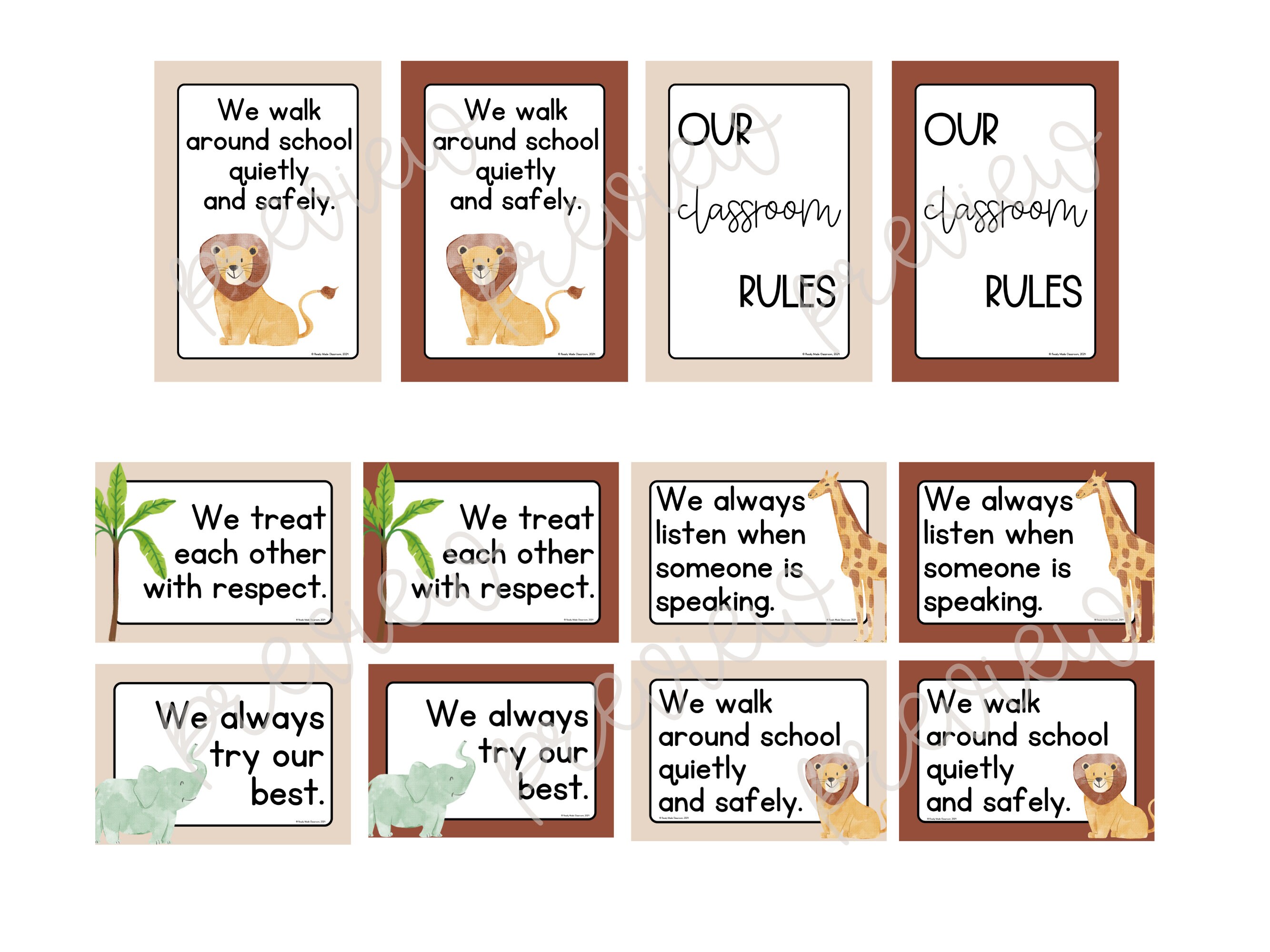 Classroom Rules Posters EDITABLE Expectations Classroom Decor Bulletin ...