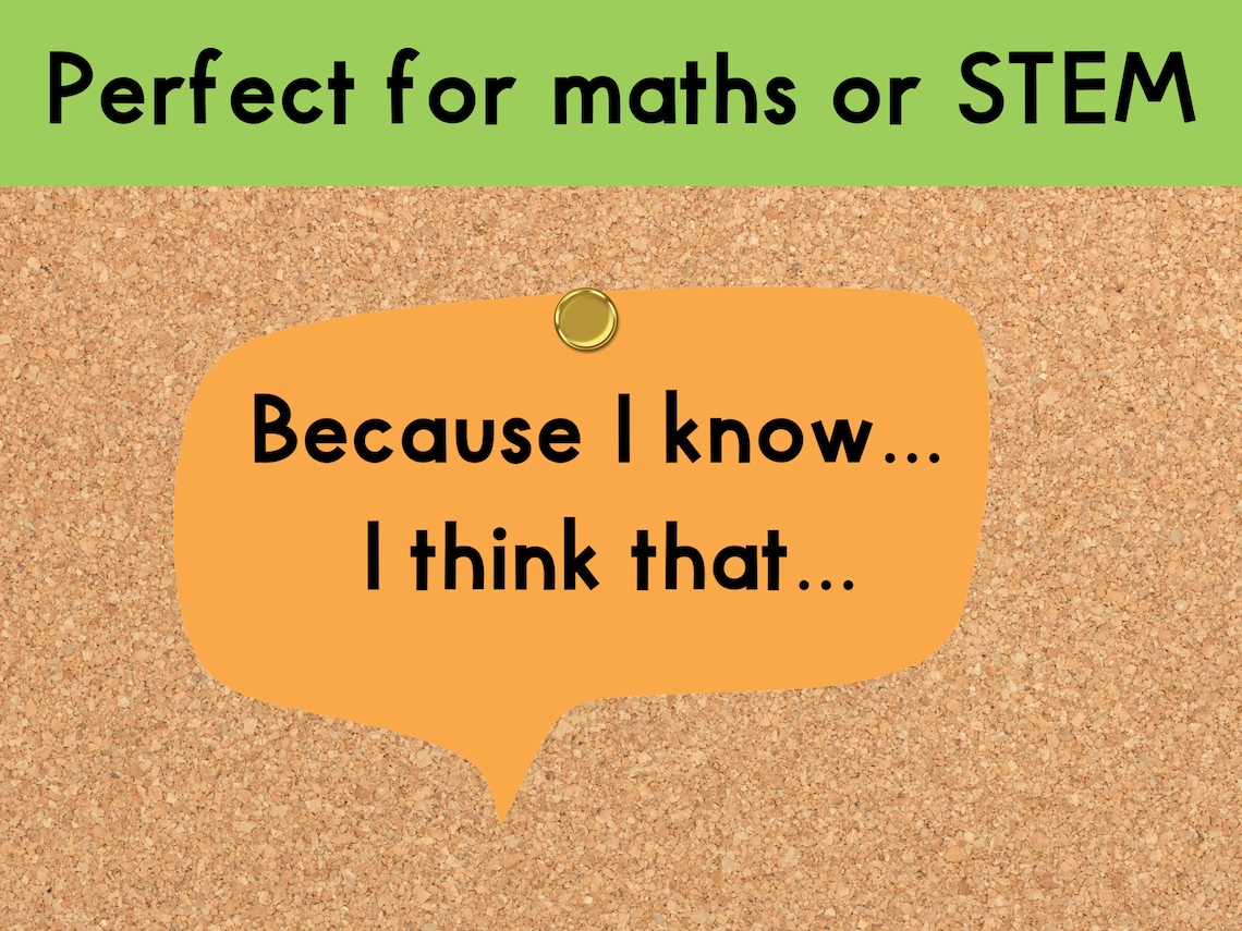 STEM Sentence Stems | Classroom Sentence Starters | Classroom Talk ...