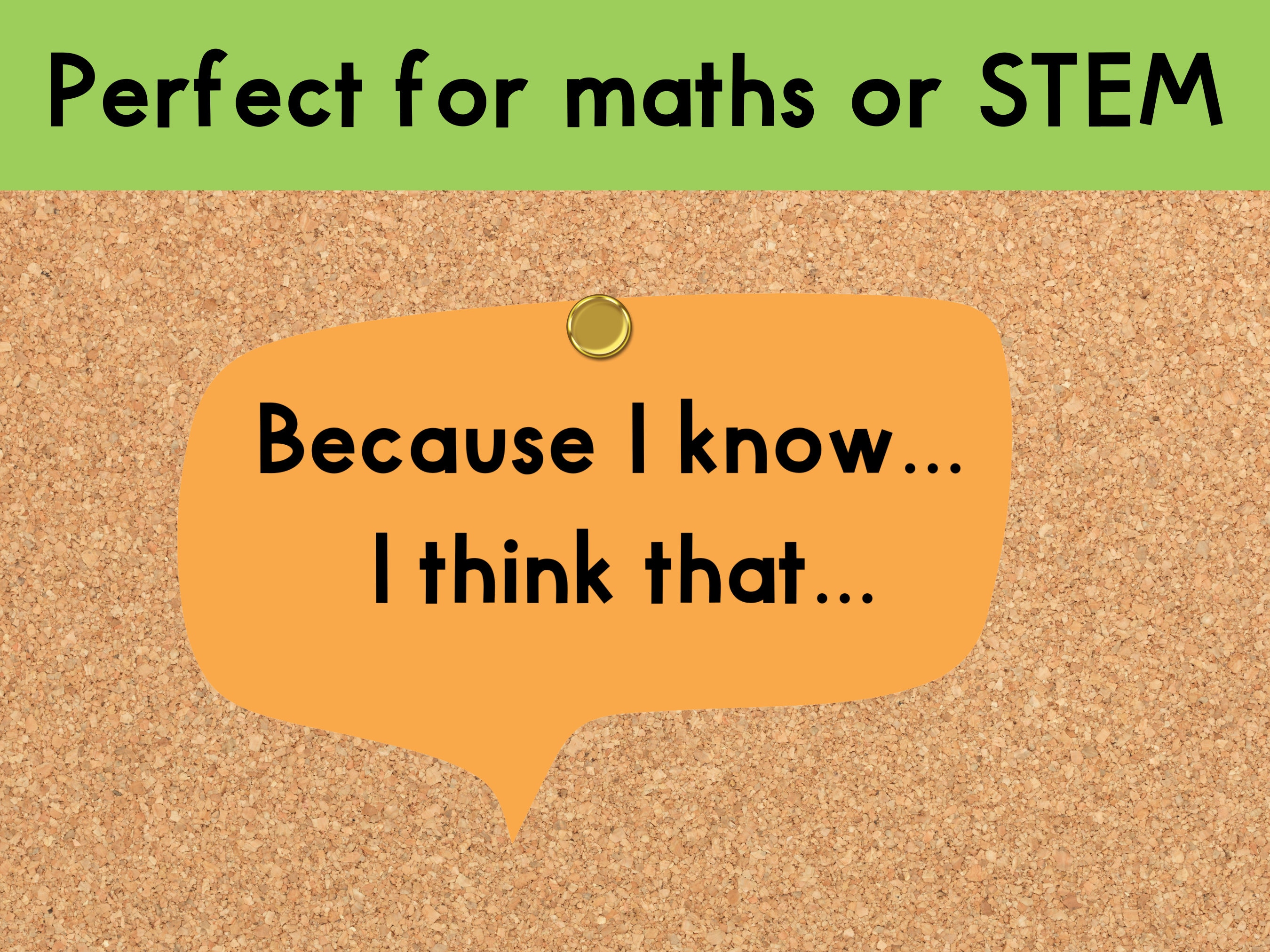 STEM Sentence Stems | Classroom Sentence Starters | Classroom Talk ...
