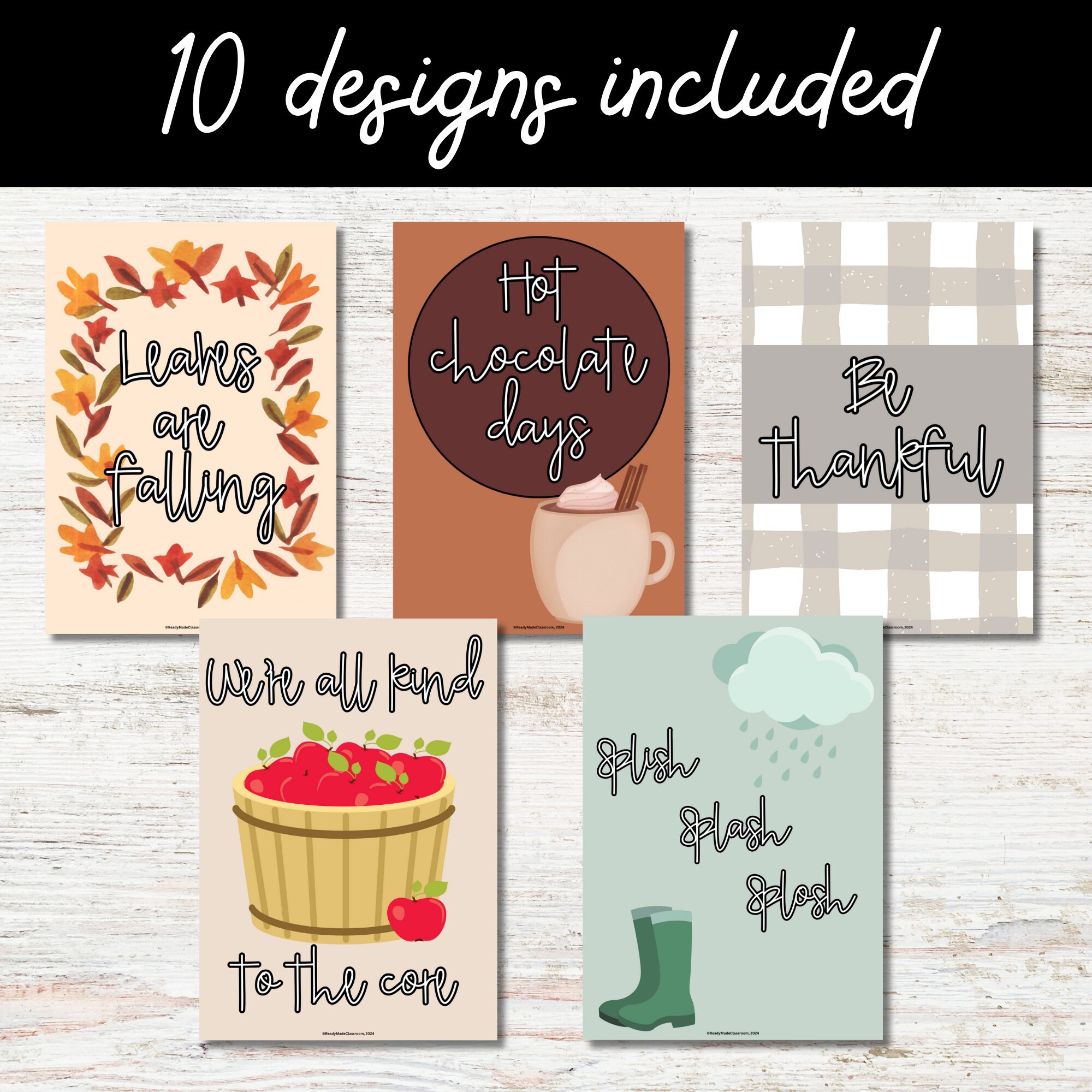 Fall Classroom Decor Posters | Autumn Classroom | Halloween Decor ...