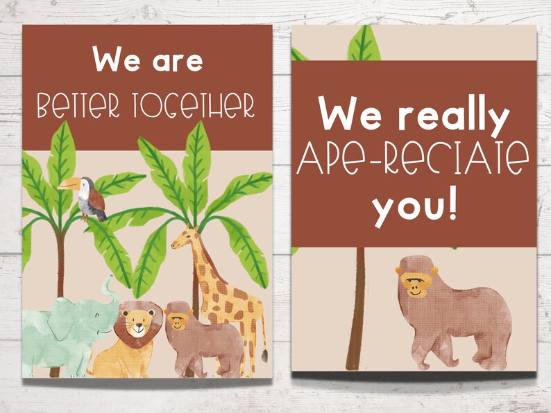 Motivational Classroom Posters Neutral Classroom Jungle Animal ...