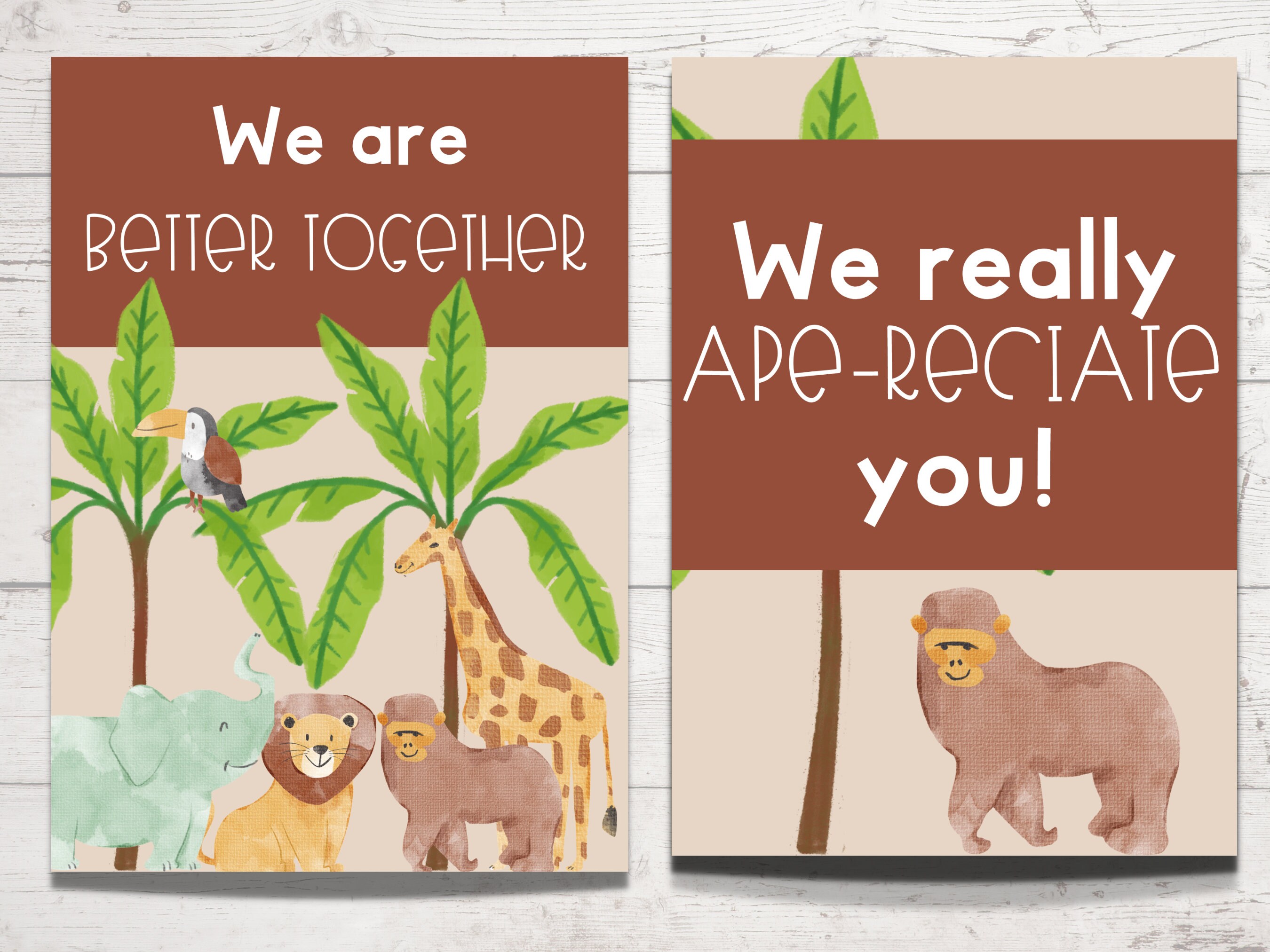 Motivational Classroom Posters | Neutral Classroom | Jungle Animal ...