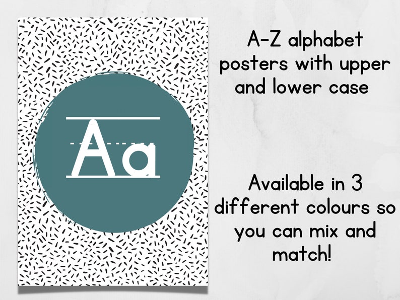 ALPHABET POSTERS ABC Classroom Posters Letters Classroom Decor Boho ...