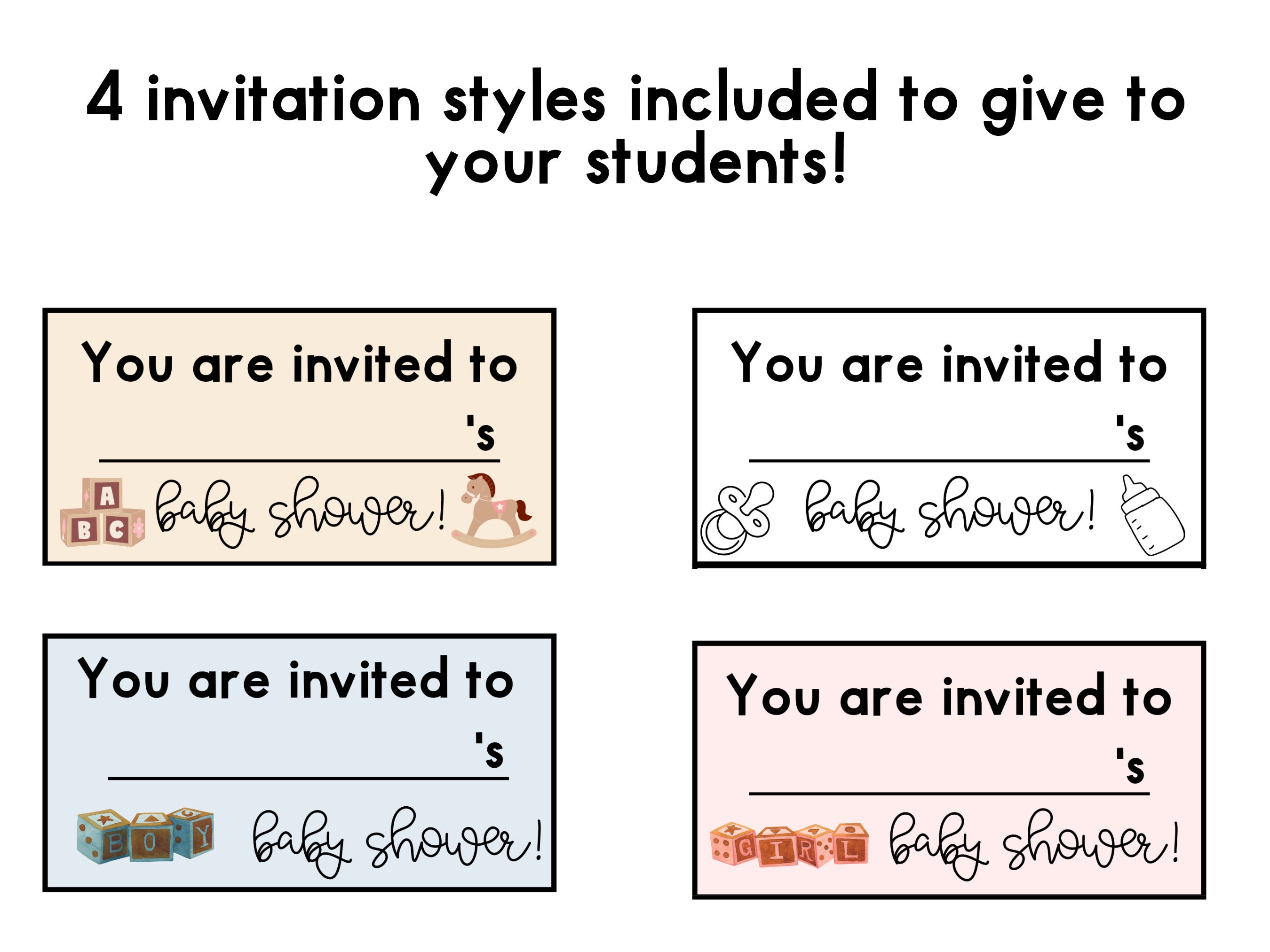 Classroom Baby Shower Activities | Elementary Classroom | Classroom ...