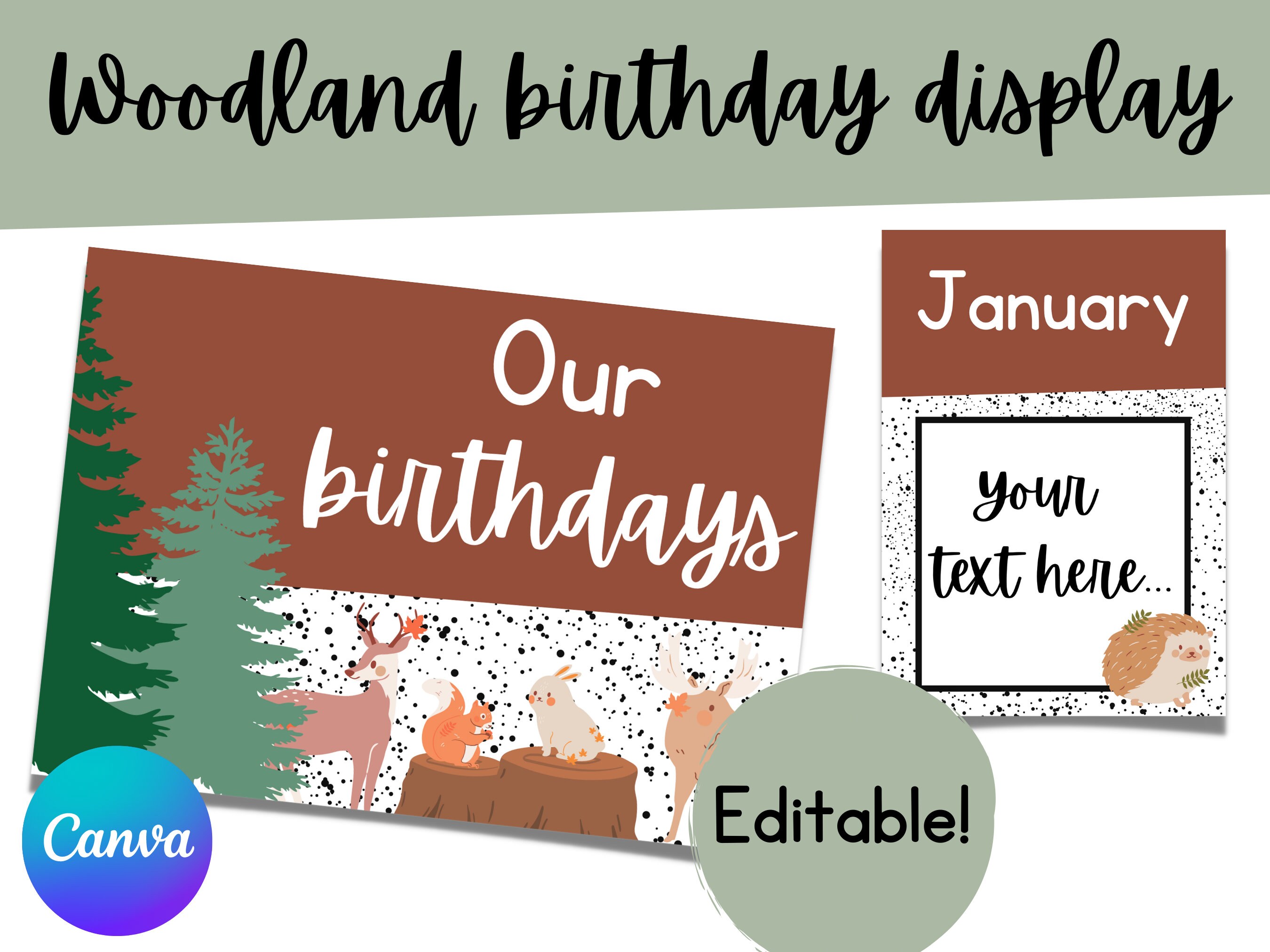 BIRTHDAY BOARD DISPLAY | Classroom Decor | Bulletin Board - Etsy