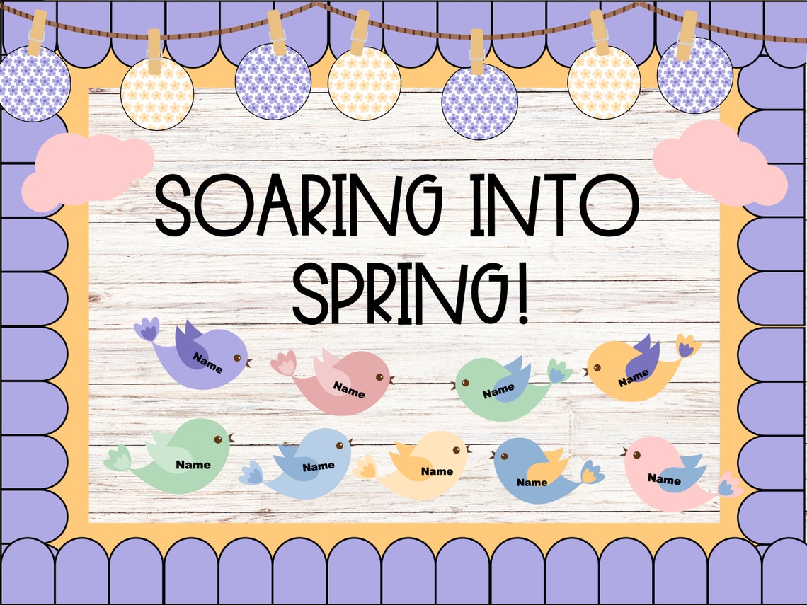 Spring Bulletin Board Kit EDITABLE | Classroom Door Decor | Elementary ...