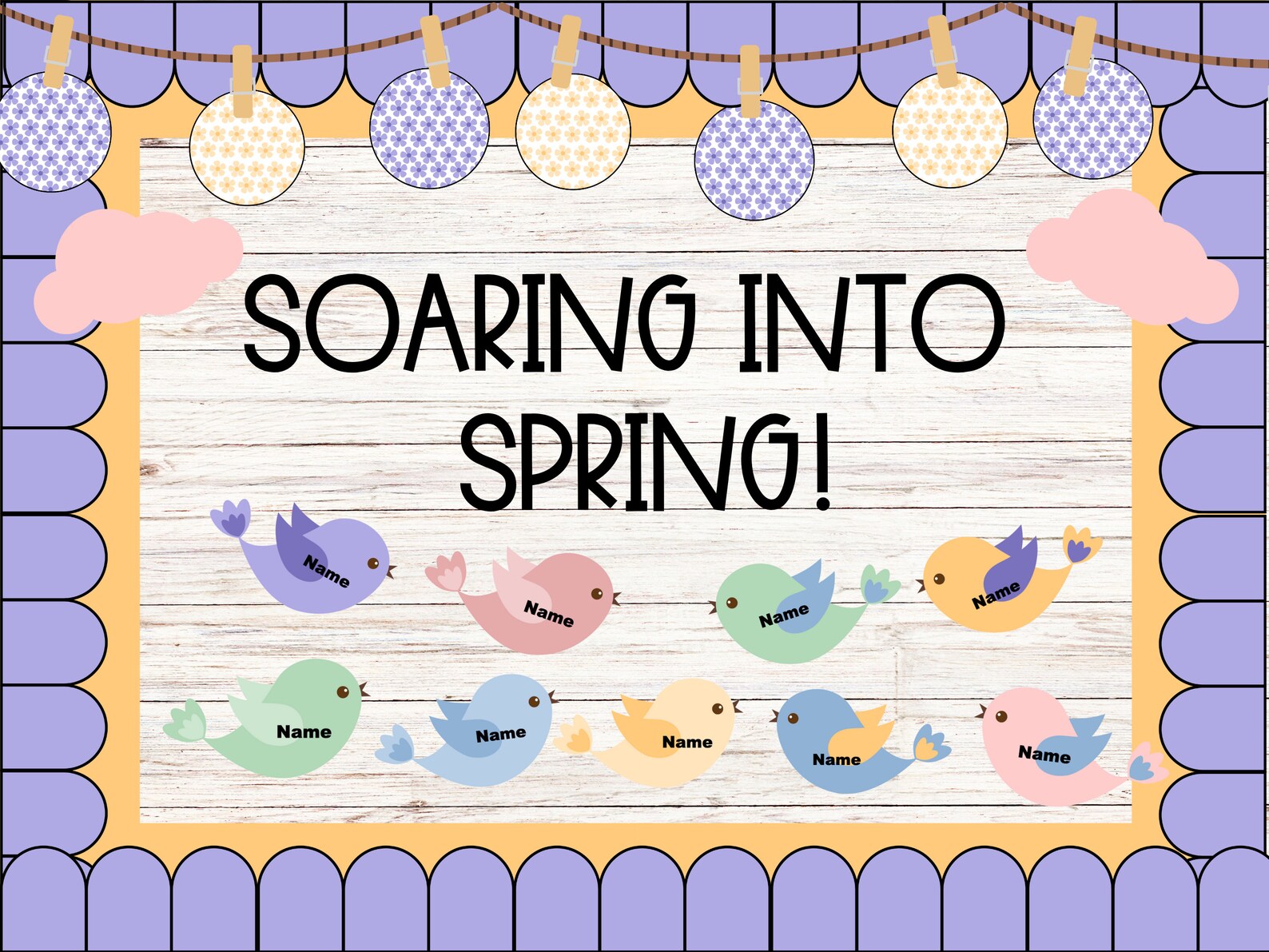 Spring Bulletin Board Kit EDITABLE | Classroom Door Decor | Elementary ...