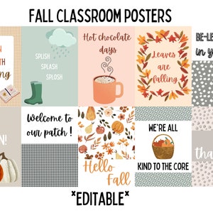 Fall Classroom Decor Posters Autumn Classroom Halloween - Etsy