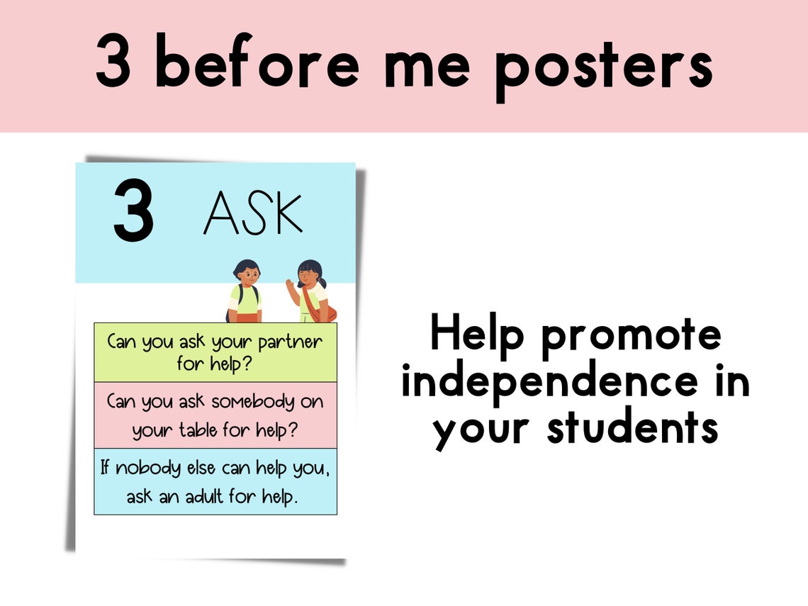 3 Before Me Posters | Classroom Posters | Classroom Decor | Classroom ...