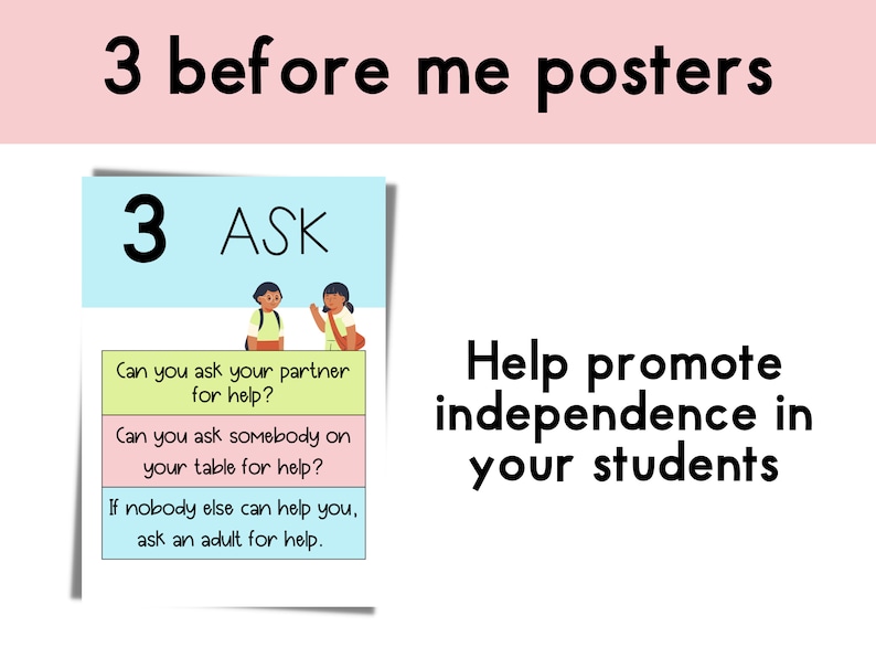 3 Before Me Posters | Classroom Posters | Classroom Decor | Classroom ...