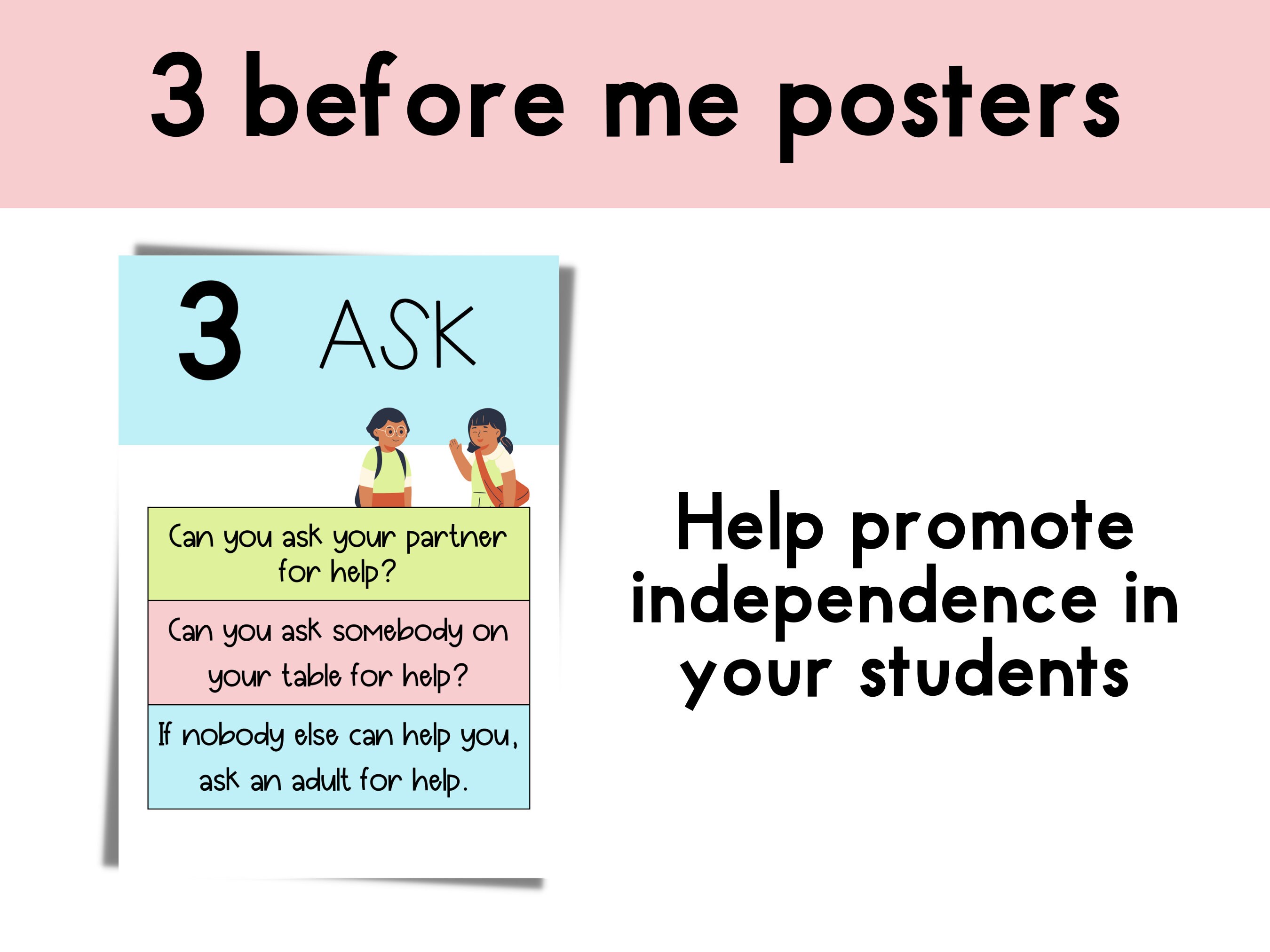 3 Before Me Posters | Classroom Posters | Classroom Decor | Classroom ...