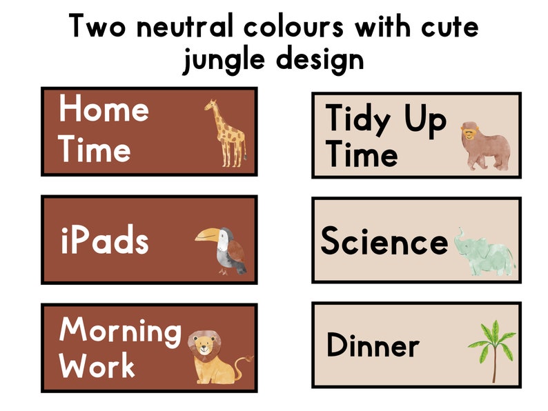 Visual Timetable EDITABLE | Schedule Cards | Neutral Classroom ...