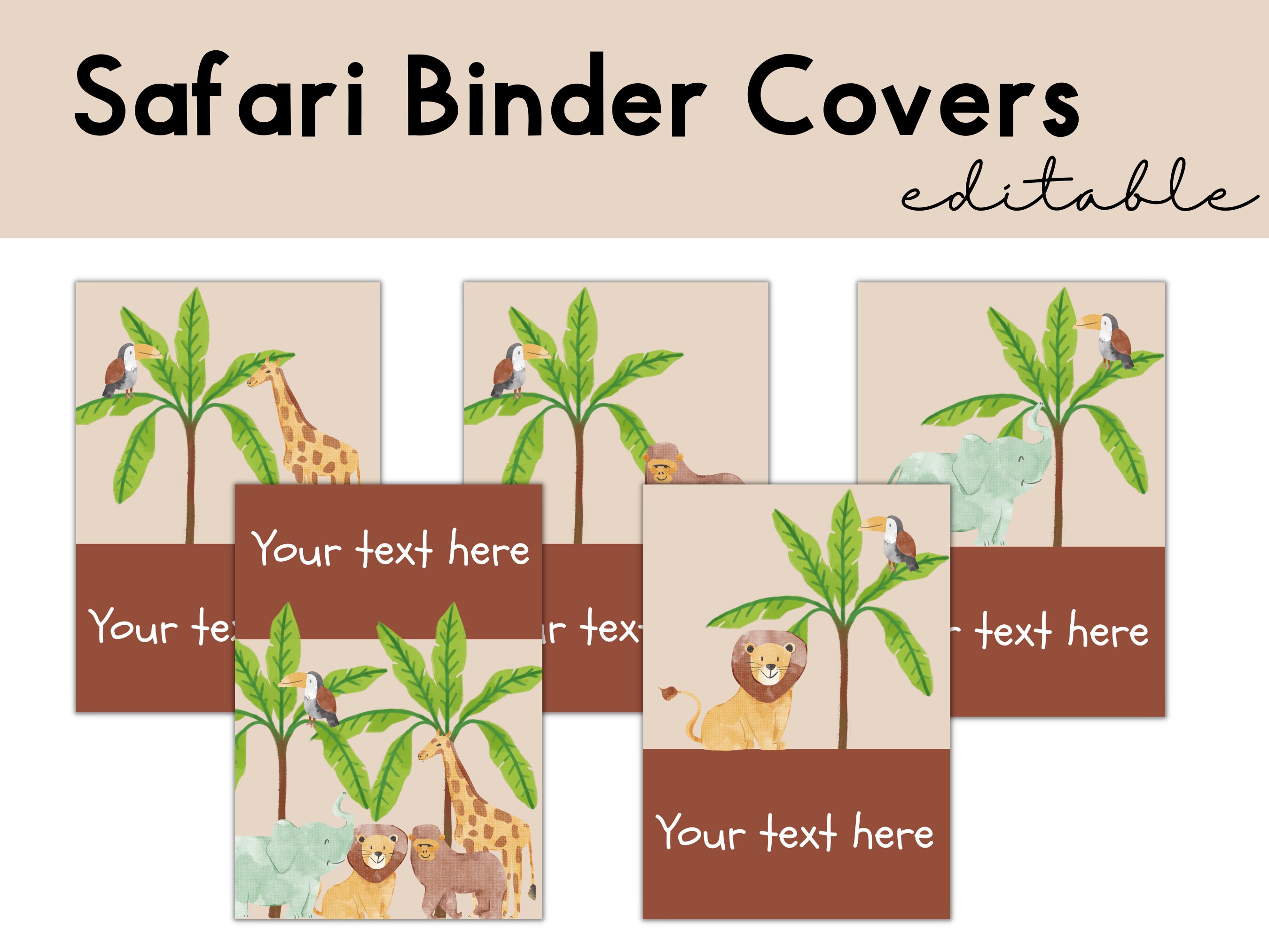 Binder Covers editable Binder Cover Printable Template Classroom ...