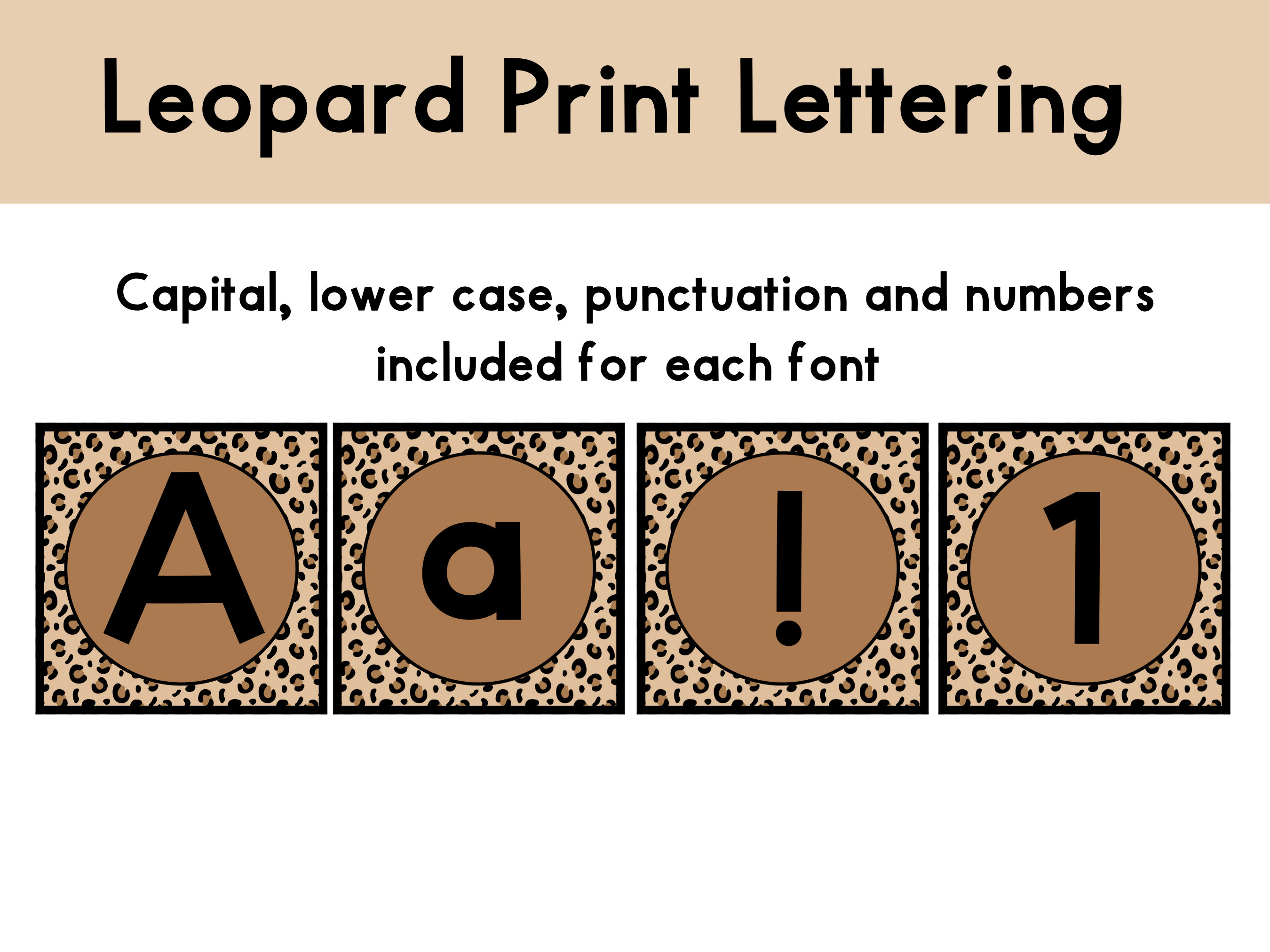Bulletin Board Lettering | Cute Leopard Print | Classroom Decor ...