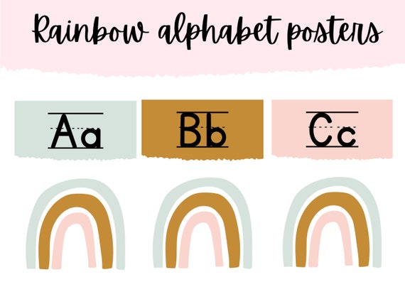 RAINBOW ALPHABET POSTERS Classroom Posters Classroom Decor | Etsy