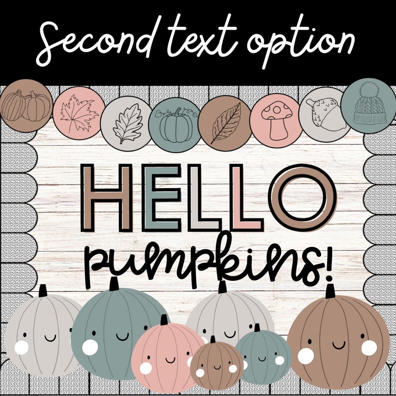 Fall Bulletin Board Kit Pumpkin Bulletin Board Fall Classroom Display ...