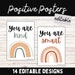Positive Affirmation Posters EDITABLE | Motivational Classroom Posters ...