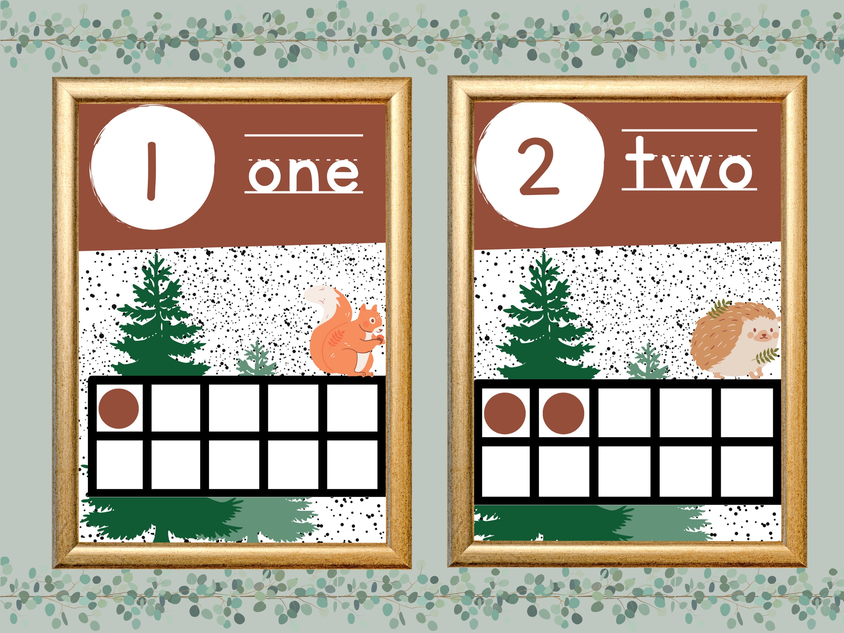 WOODLAND NUMBER POSTERS | Beautiful Woodland-themed Number Posters ...