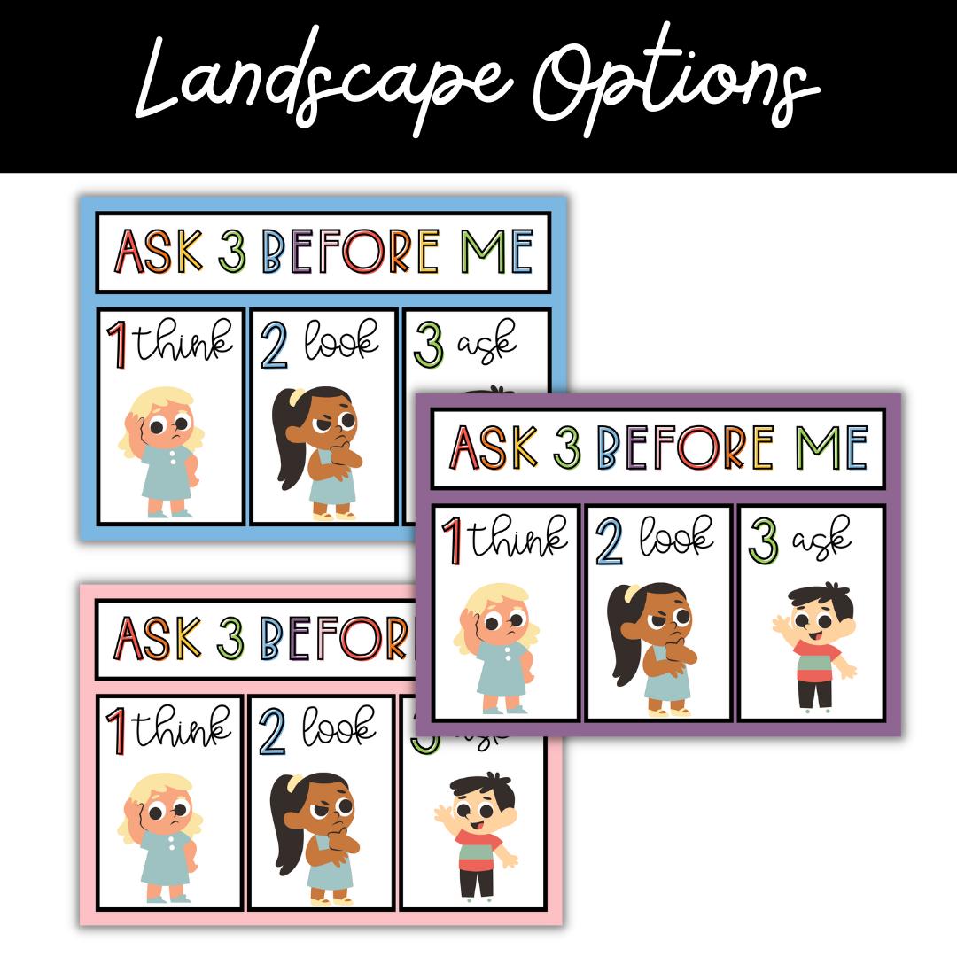 3 Before Me Posters | Classroom Posters | Classroom Decor | Classroom ...