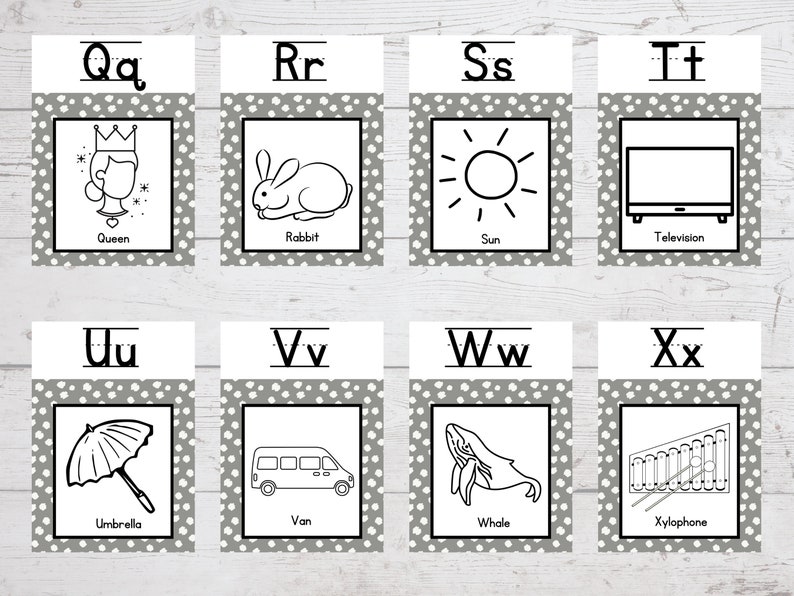 Boho Spotty Alphabet Posters ABC Posters Classroom Decor - Etsy