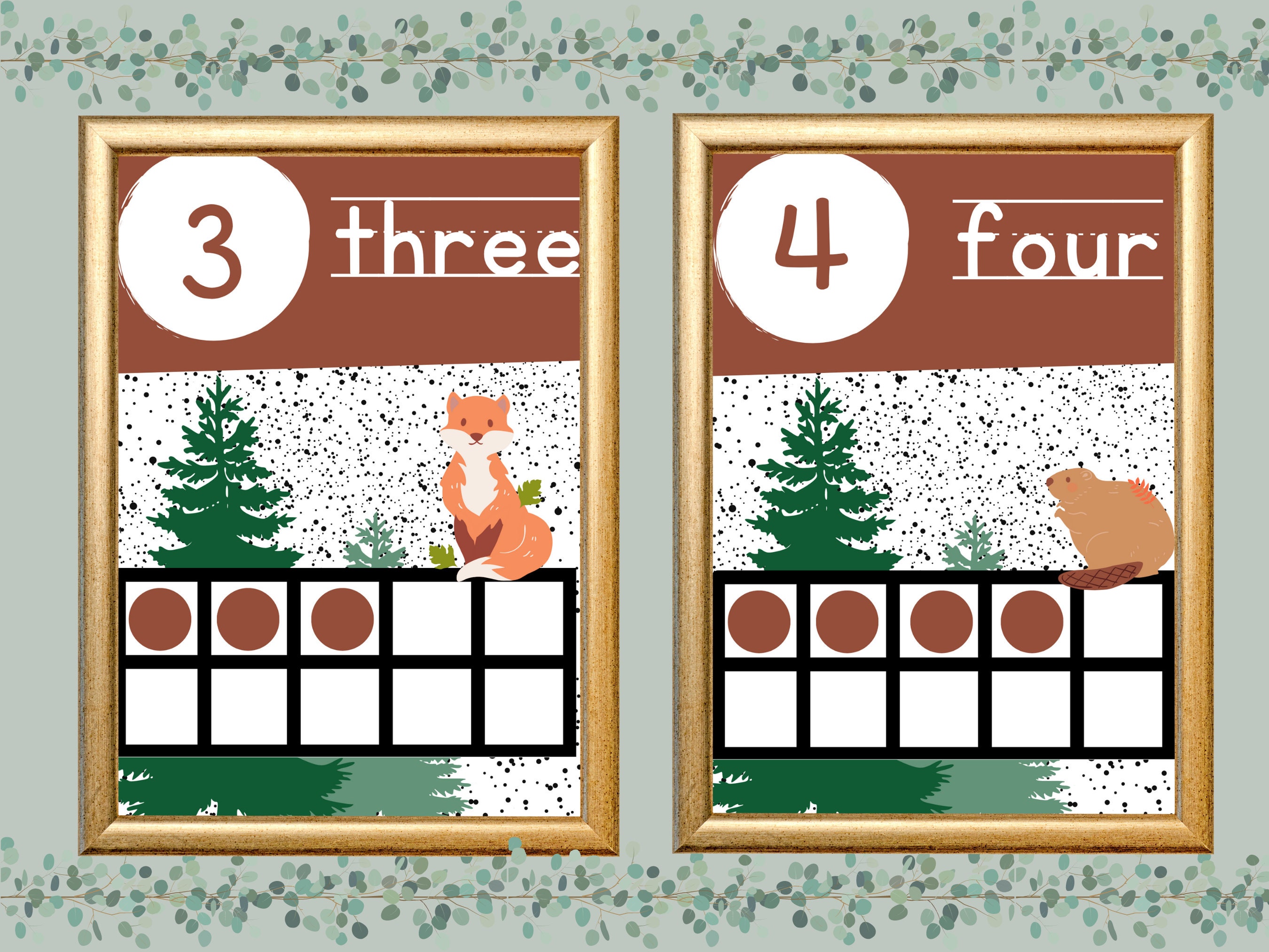 WOODLAND NUMBER POSTERS | Beautiful Woodland-themed Number Posters ...
