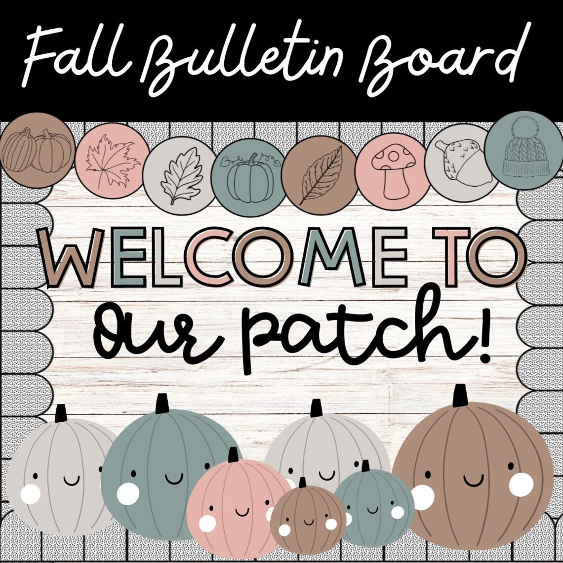 Fall Bulletin Board Kit Pumpkin Bulletin Board Fall Classroom Display ...