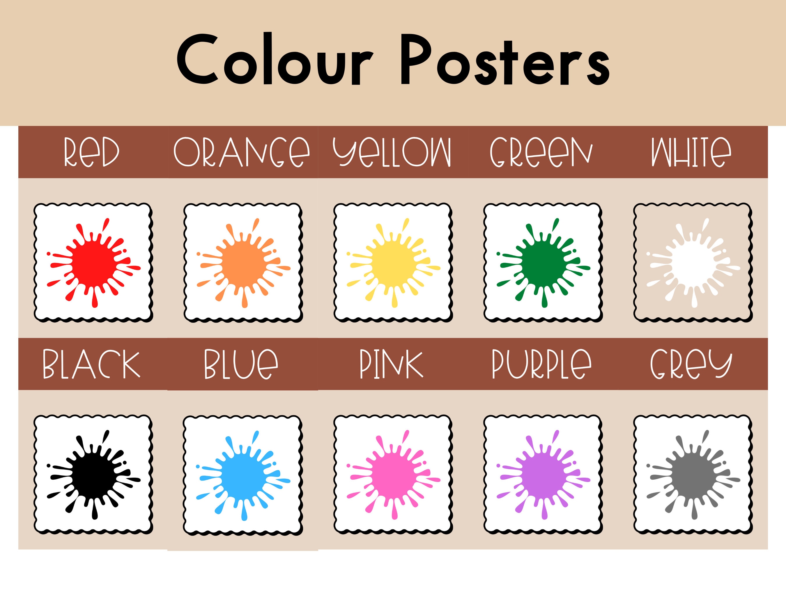 Classroom Colour Posters | Color Posters | Neutral Classroom ...