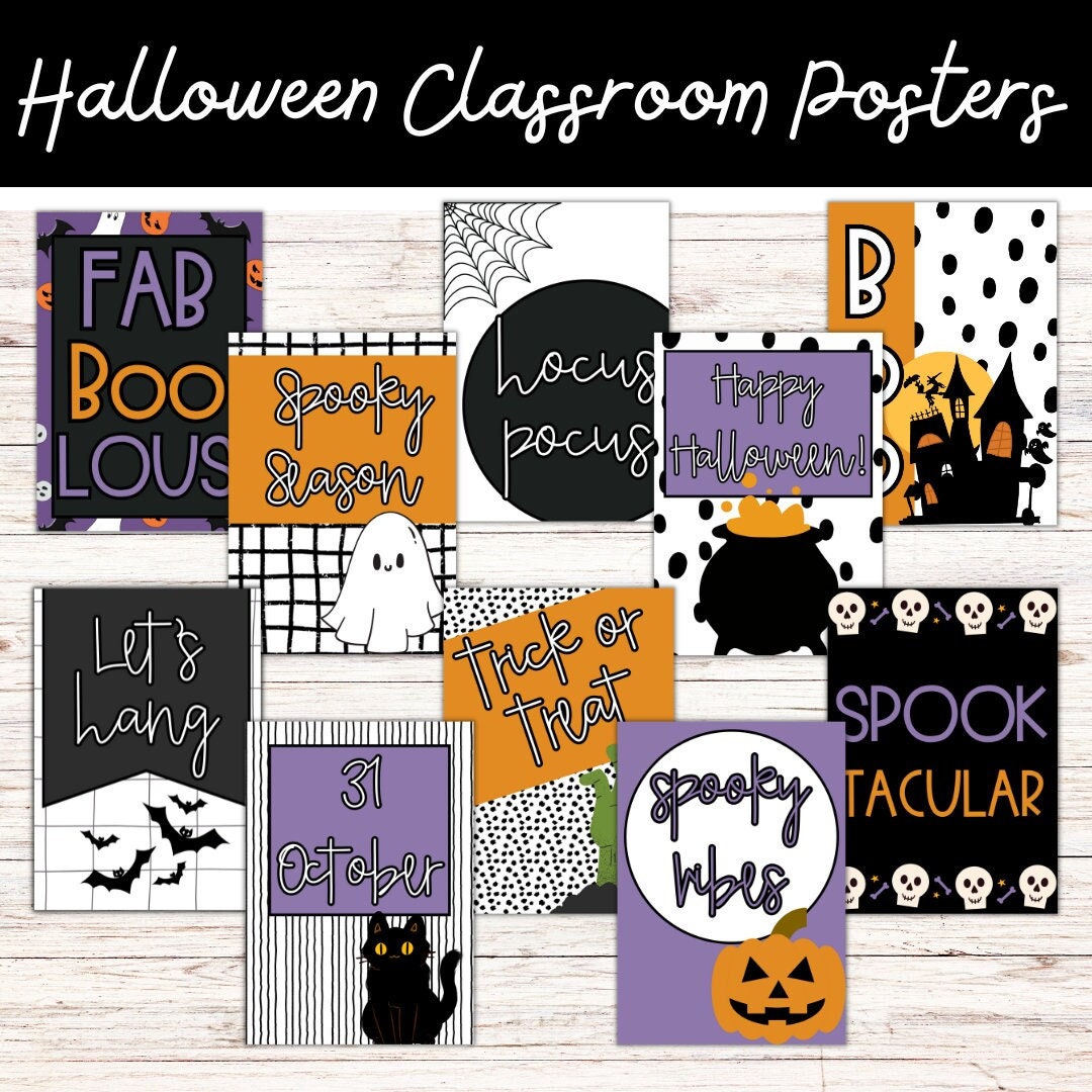 Halloween Classroom Poster | Fall Classroom Decor | October Bulletin ...