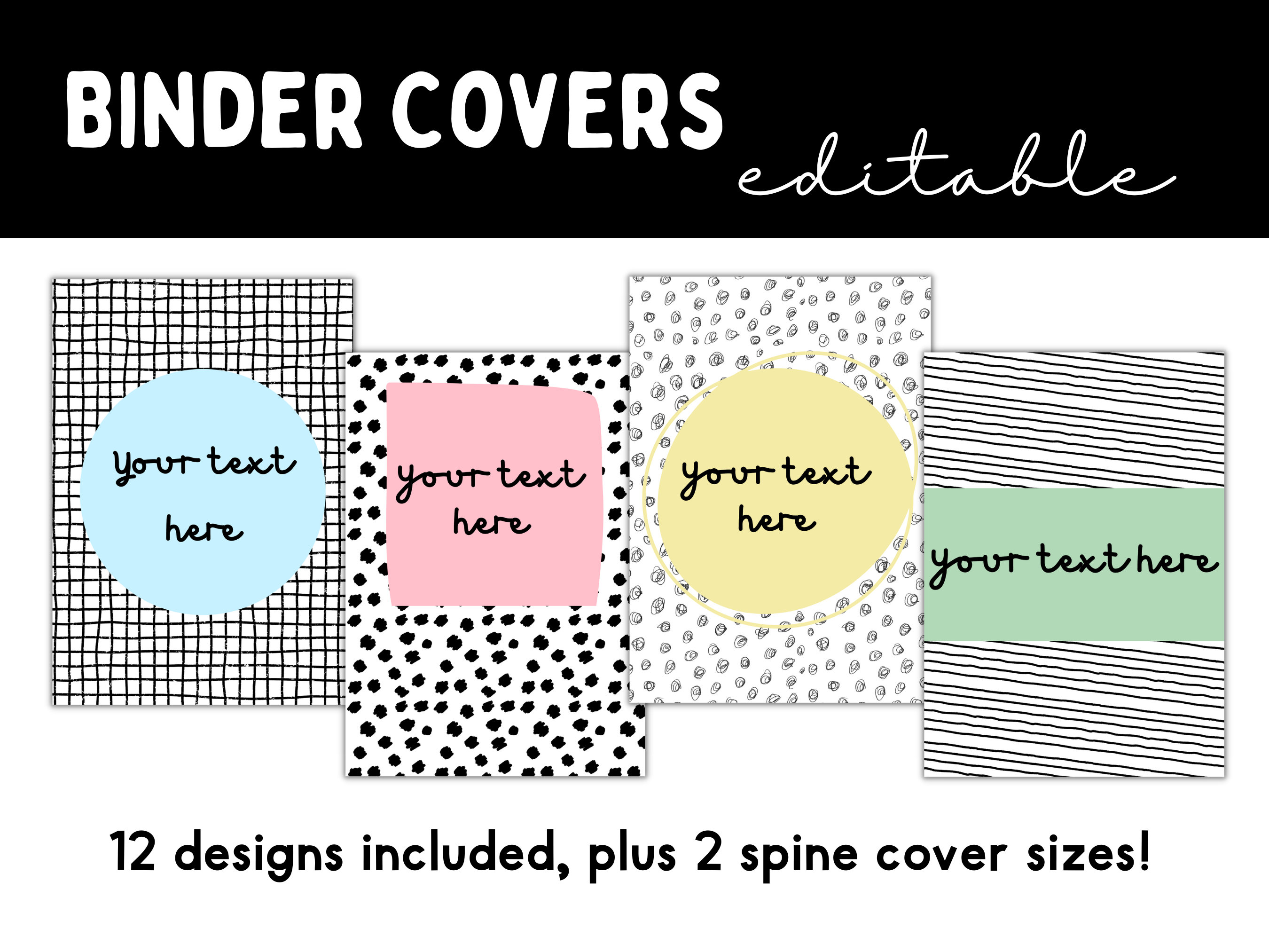 Editable Binder Cover Templates